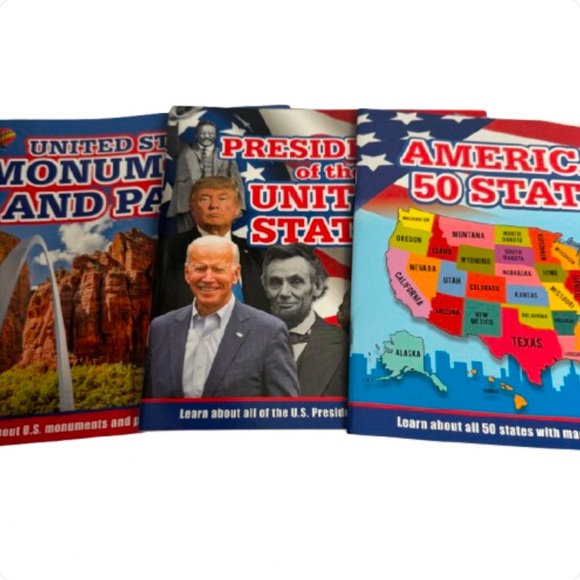 Other | Set Of Educational Books Monuments Parks Us Presidents 5 States ...